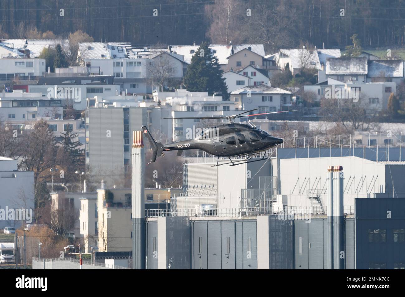 Zurich, Switzerland, January 19, 2023 Bell 429 Global Ranger helicopter ...