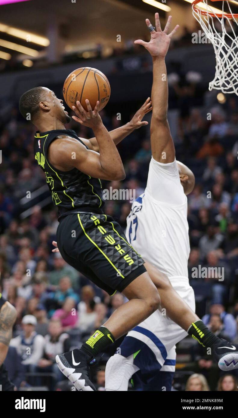 Atlanta Hawks guard Isaiah Taylor (22) drives on Minnesota Timberwolves ...