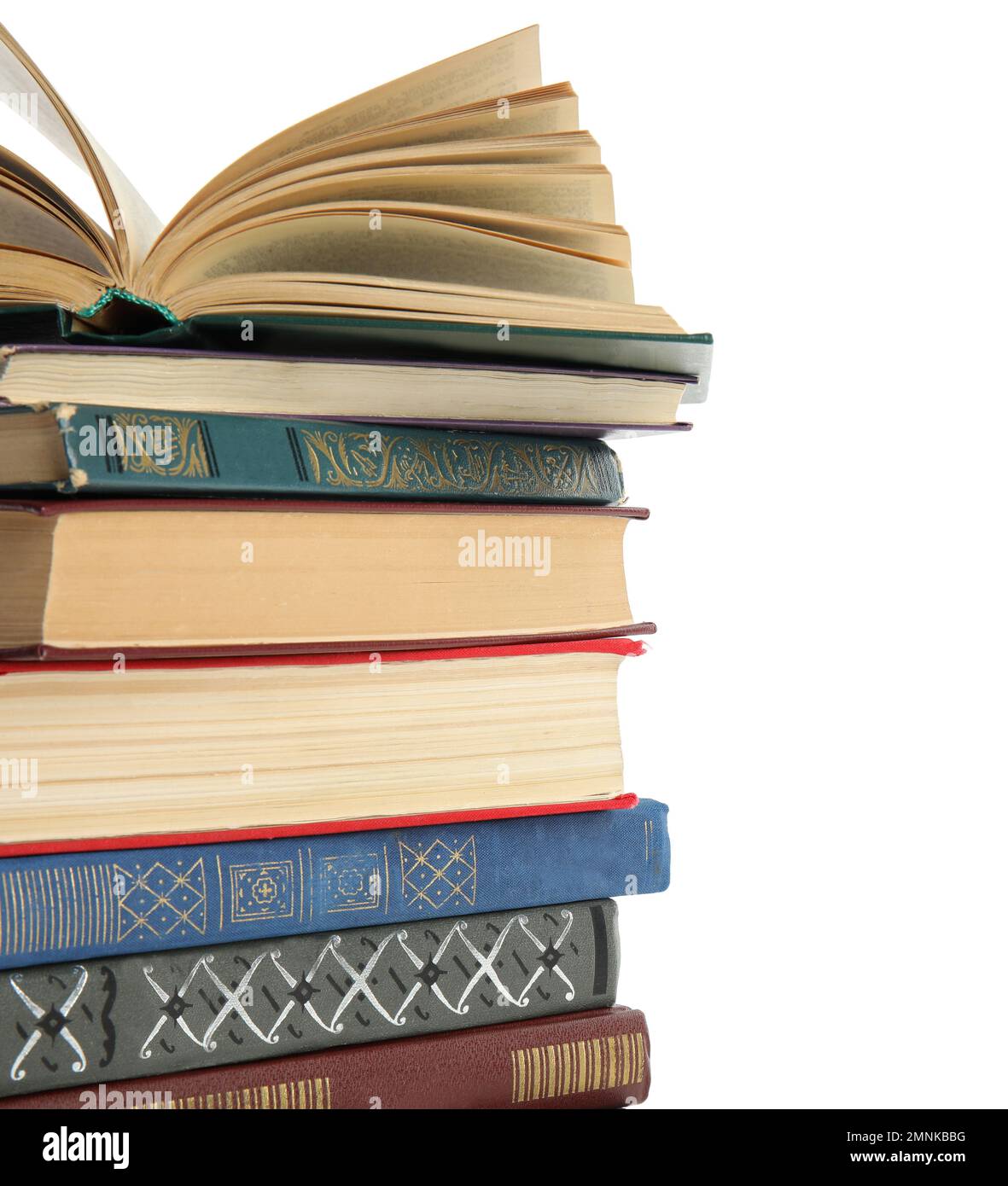 Collection of different books isolated on white Stock Photo - Alamy