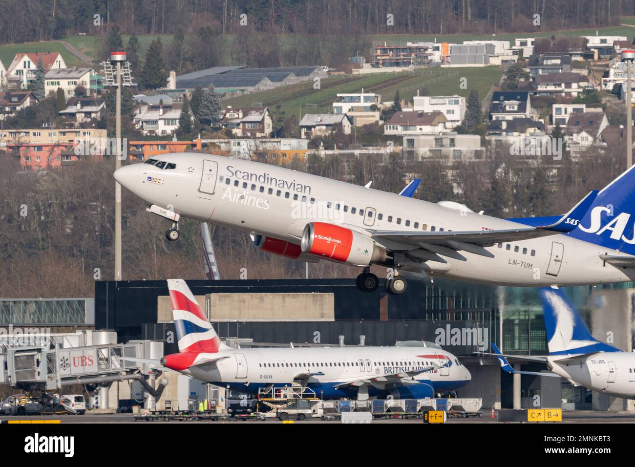 Zurich, Switzerland, January 19, 2023 SAS Scandinavian airlines Boeing ...