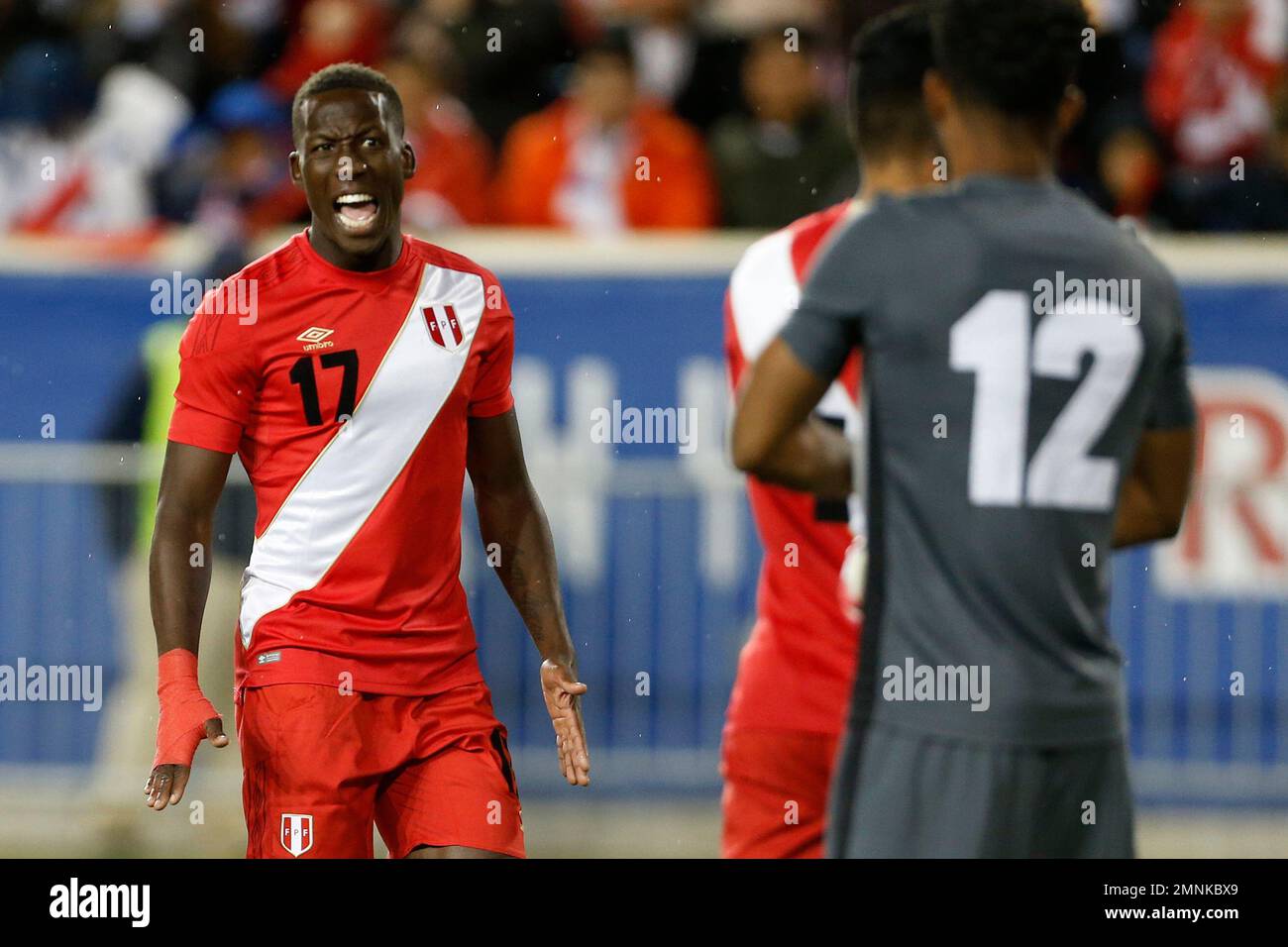 Peru defender Luis Advincula in action against Iceland during the first ...