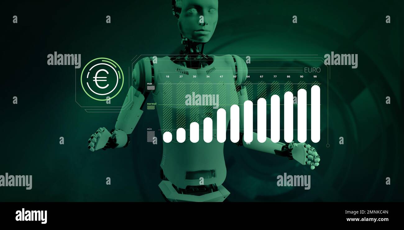 Abstract simple infographic about euro price growth Stock Photo - Alamy