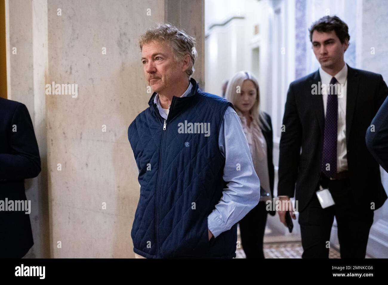 Washington, USA. 30th Jan, 2023. Senator Rand Paul (R-KY) walks through ...