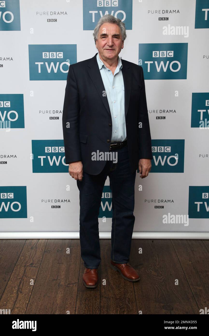 Jim Carter poses for photographs at a screening of King Lear at the ...