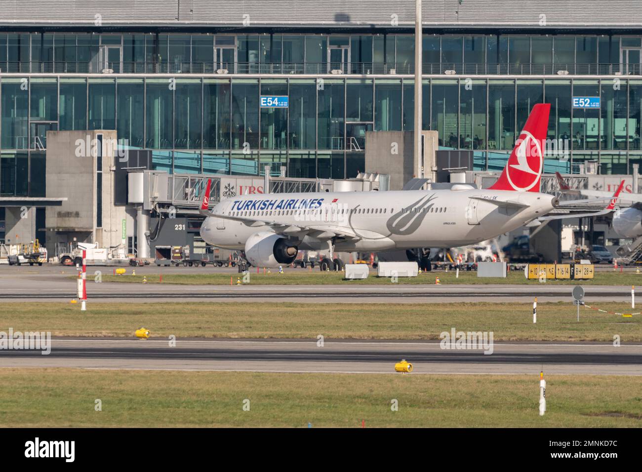 Zurich, Switzerland, January 19, 2023 Turkish airlines Airbus A321 ...