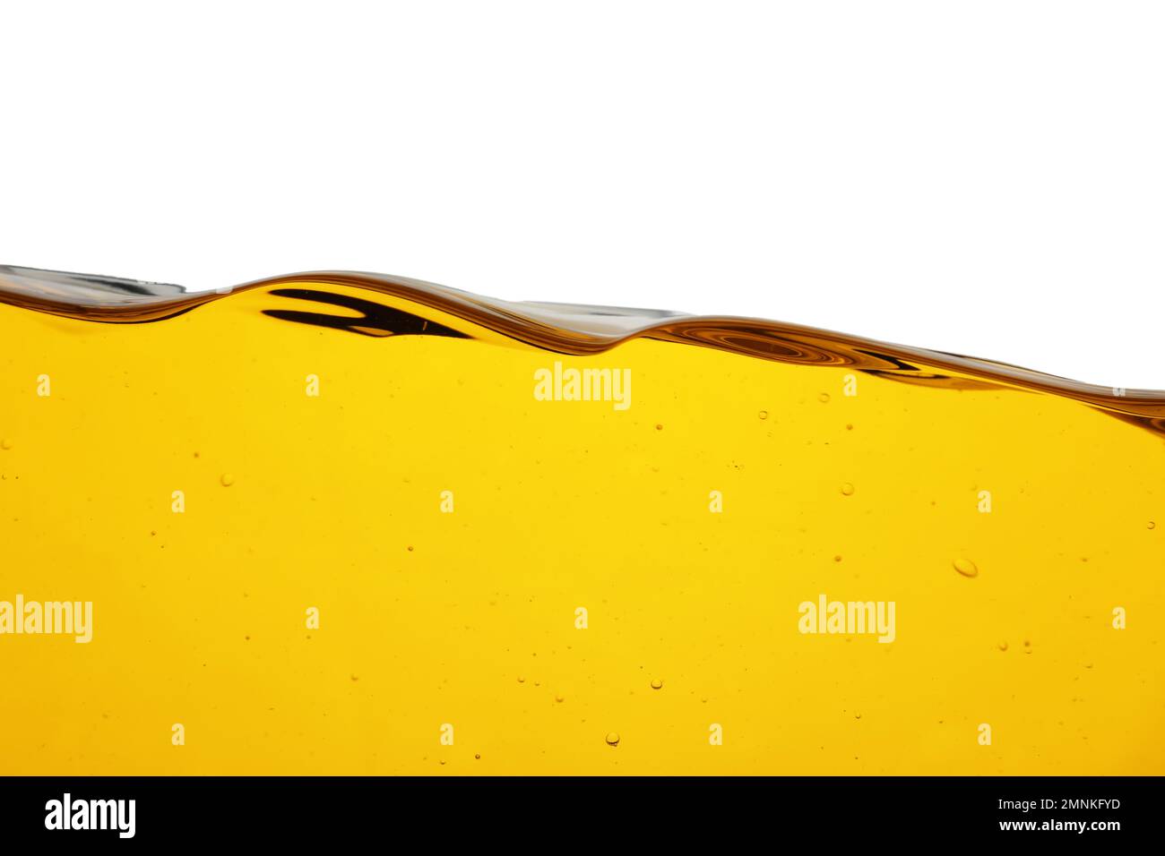Cooking oil flow isolated on white. Color liquid Stock Photo - Alamy