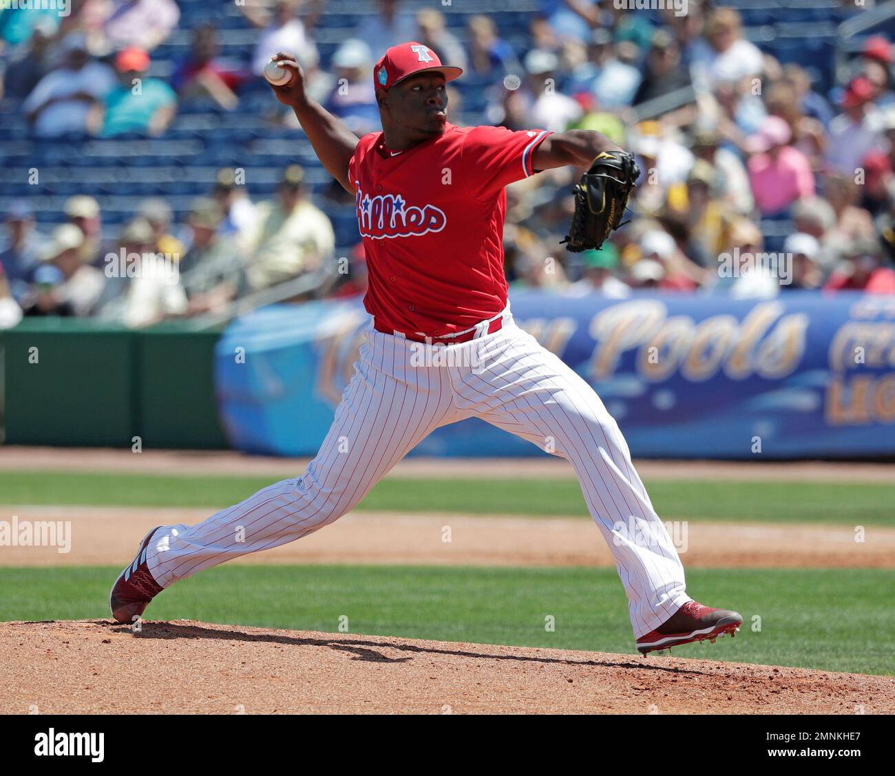 Philadelphia Phillies pitcher Hector Neris throws against the ...