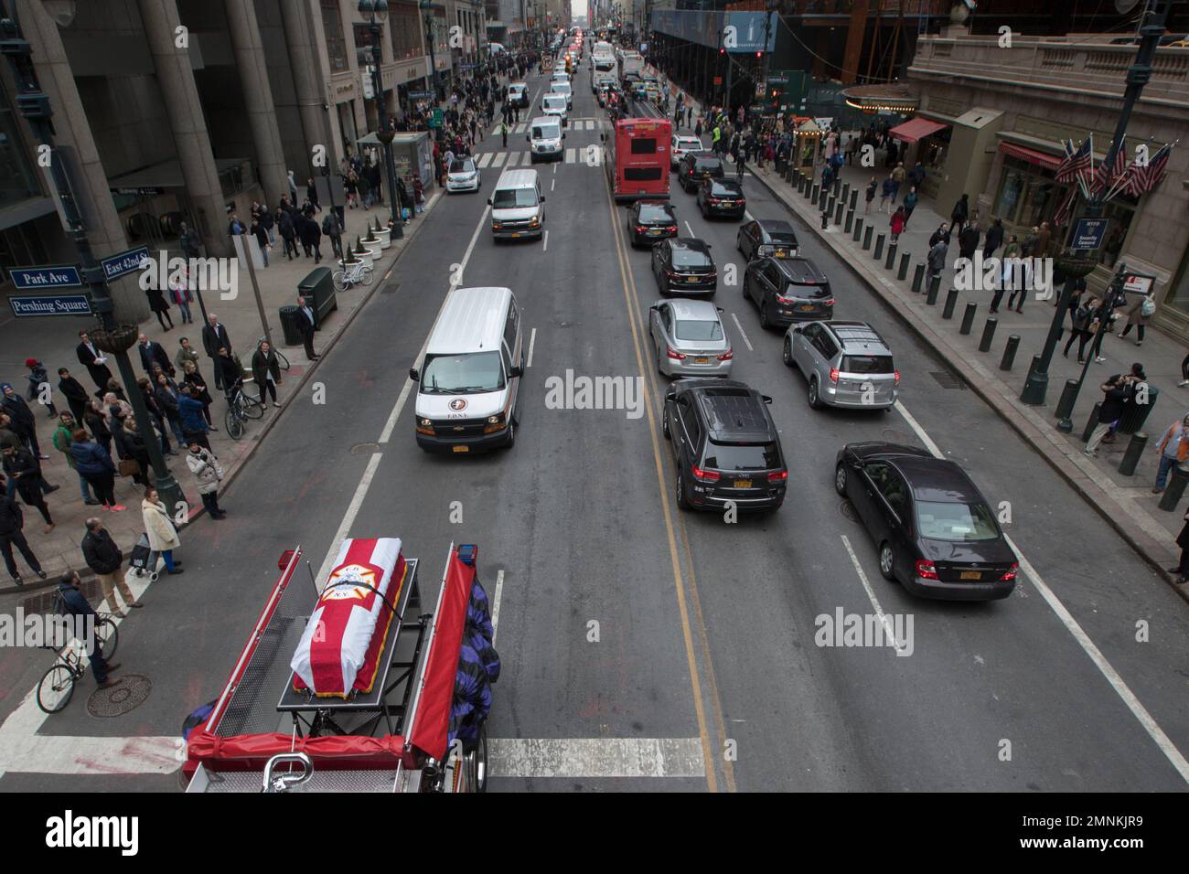 The funeral procession of firefighter Michael Davidson makes it's way ...