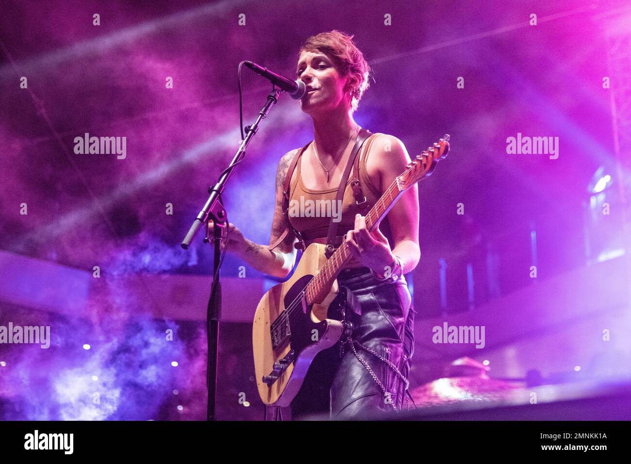 Carmen Vandenberg of BONES UK performs on board the Carnival Magic during day four of the ...