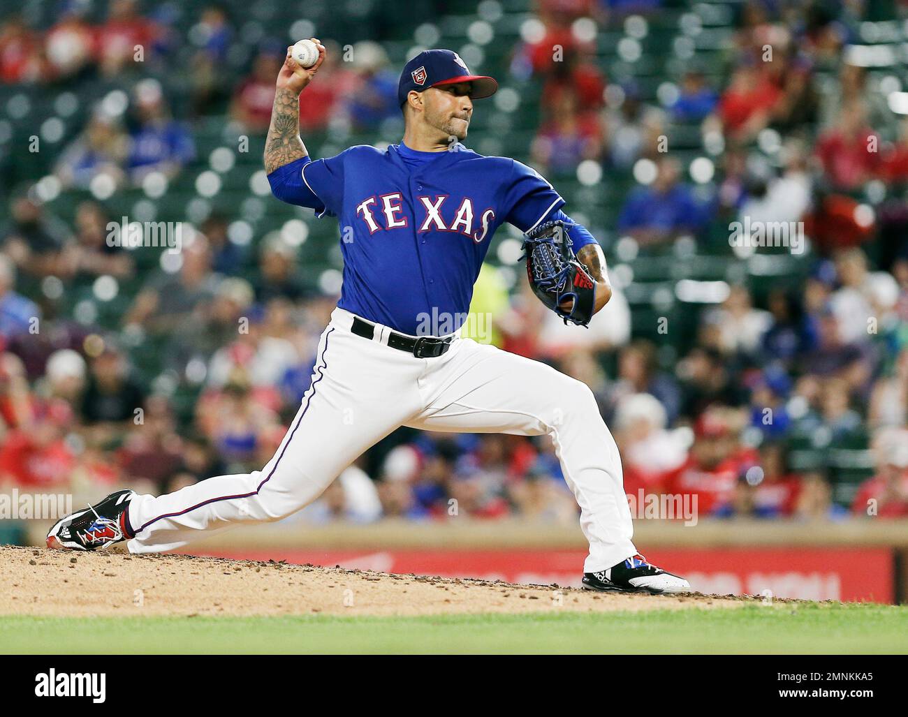 Texas Rangers relief pitcher Matt Bush (51) throws in the sixth inning ...