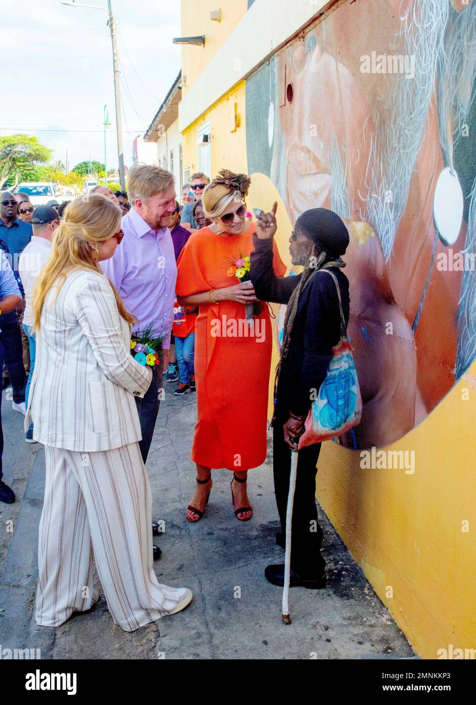 San Nicolas, Aruba. 30th Jan, 2023. King Willem-Alexander, Queen Maxima ...