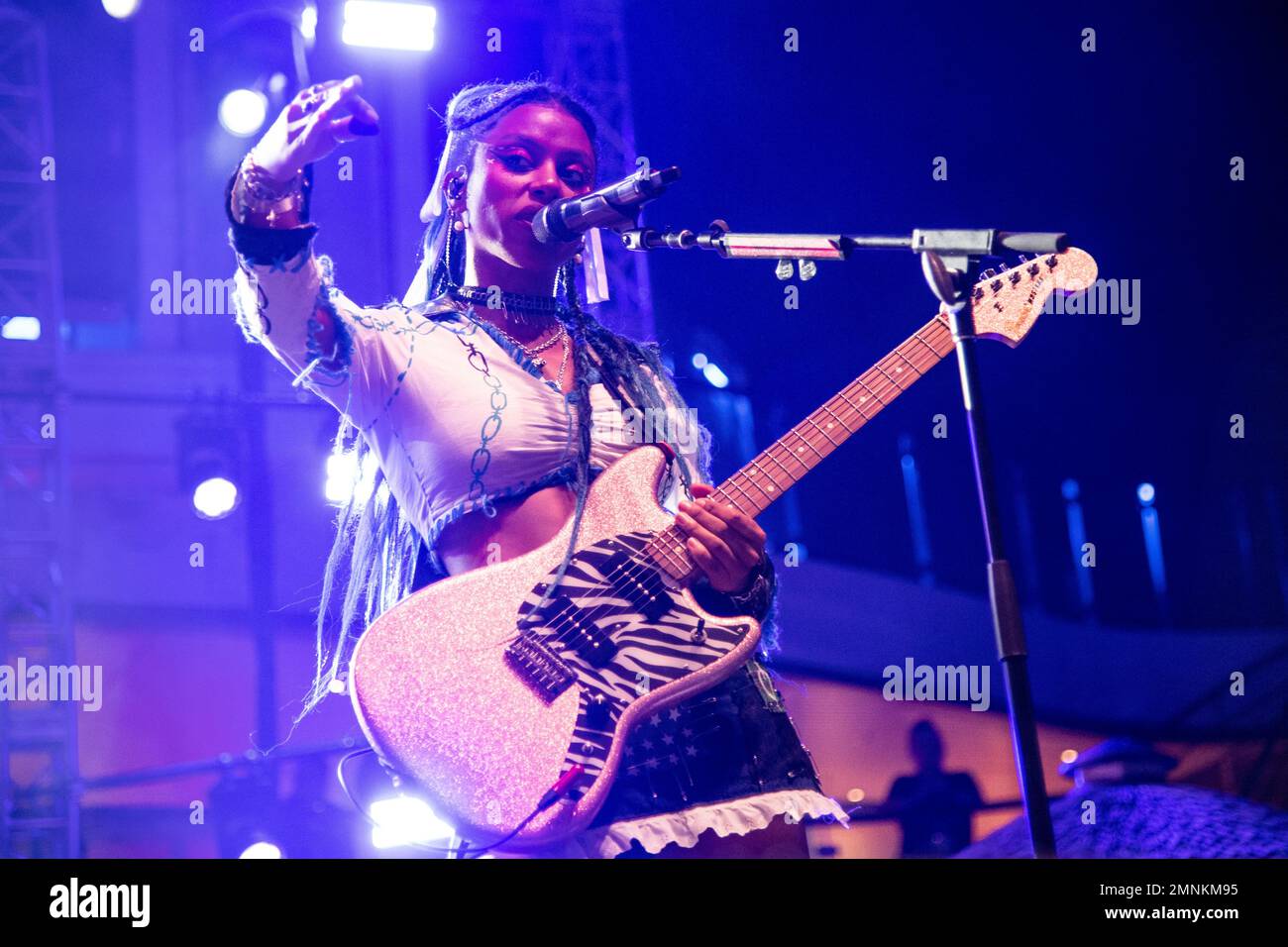 Amy Love of Nova Twins performs on board the Carnival Magic during day four of the ShipRocked ...