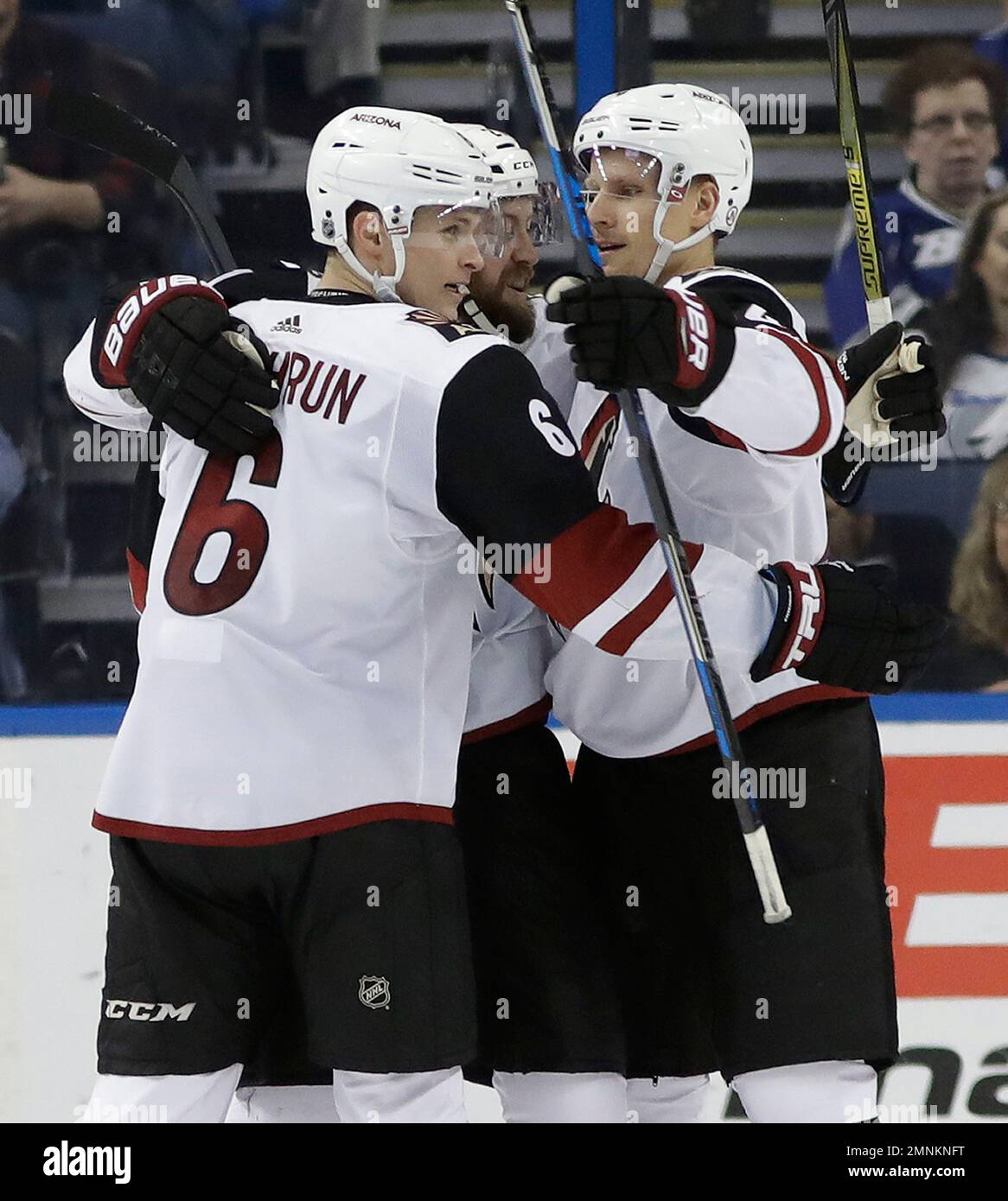 Arizona Coyotes Defenseman Jakob Chychrun 6 Celebrates His Goal