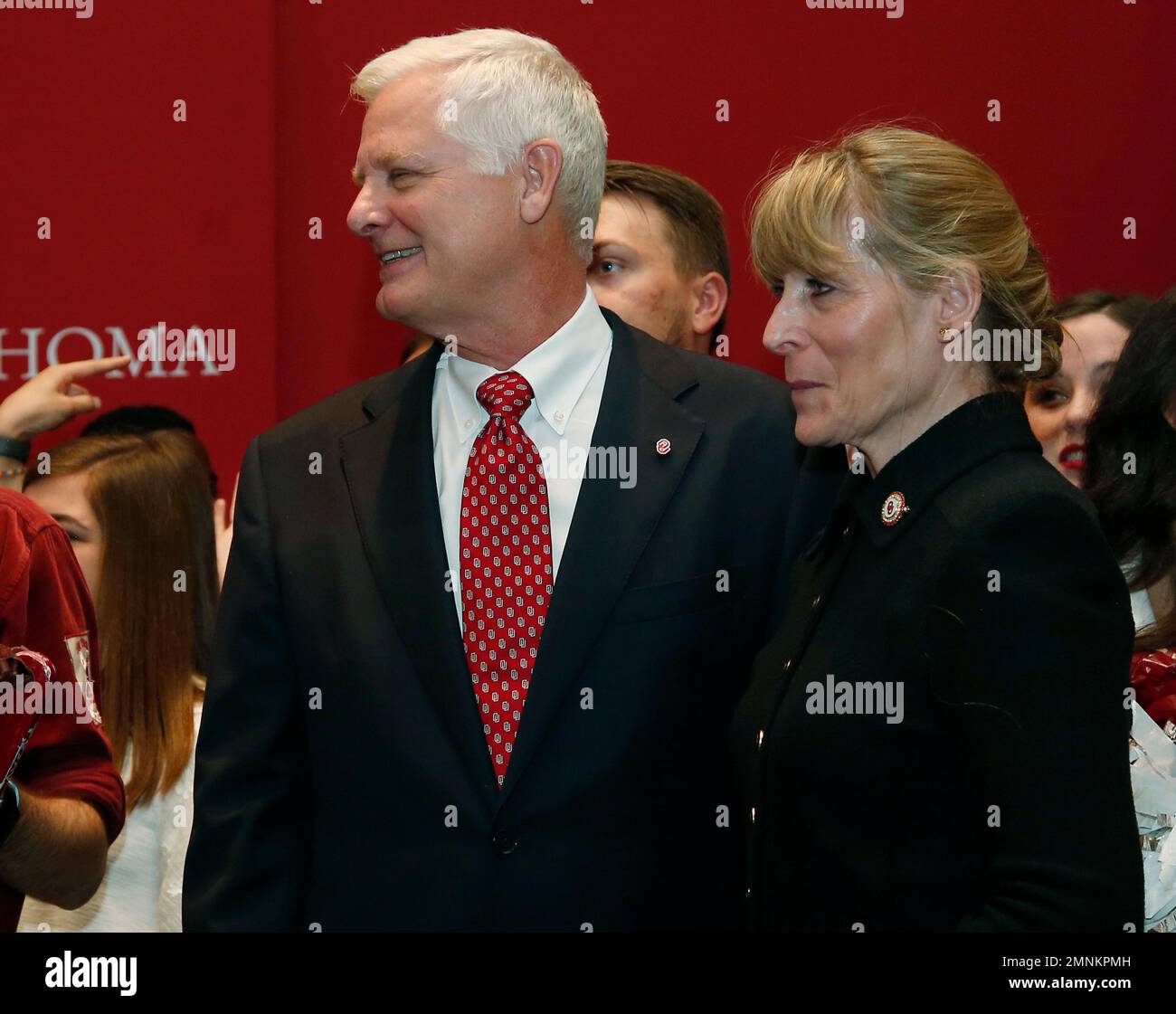 Jim Gallogly, left, newly named President of the University of Oklahoma ...