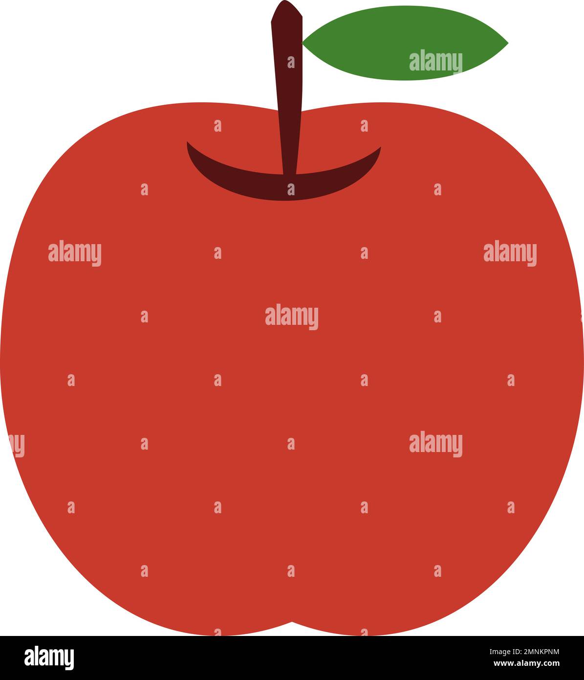 Illustration of a simple flat taste apple. 1 piece Stock Vector Image ...