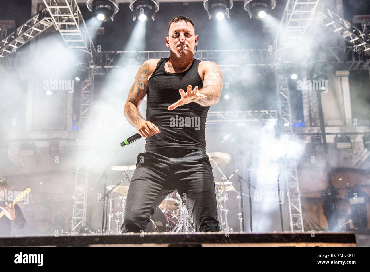 Winston McCall of Parkway Drive performs on board the Carnival Magic ...