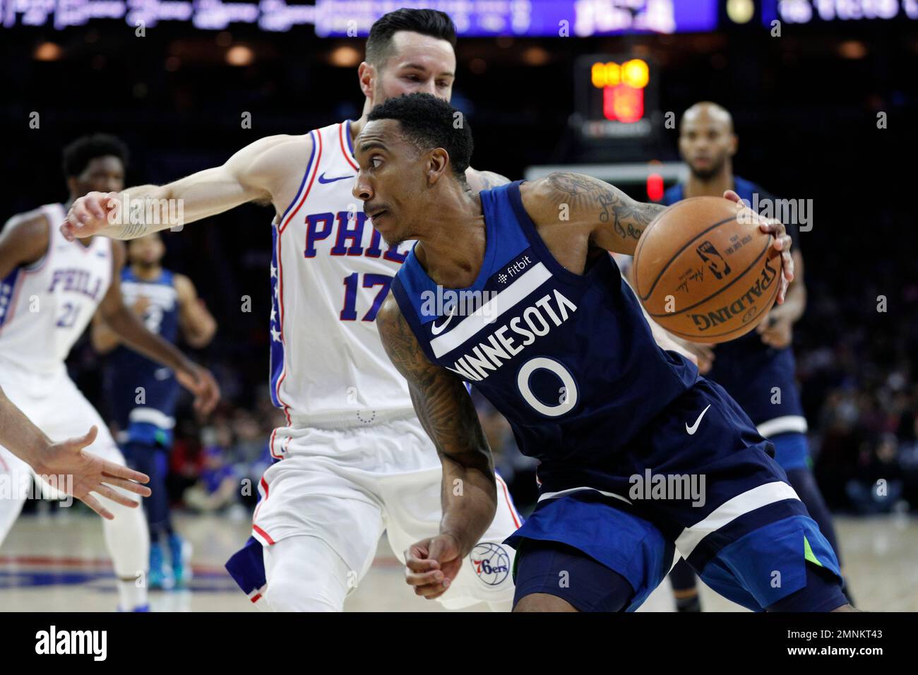 Minnesota Timberwolves' Jeff Teague in action against Philadelphia ...