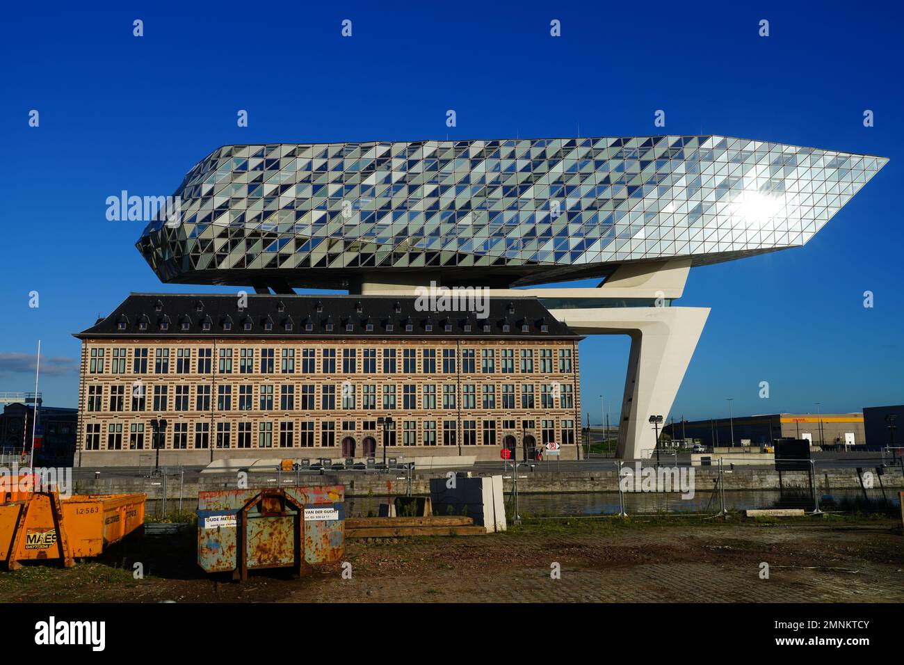 ANTWERP, BELGIUM –18 OCT 2022- View of the Port Authority Building ...