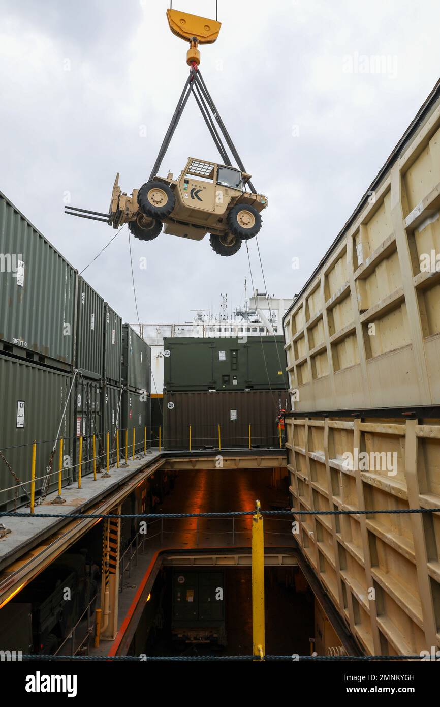 U.S. Sailors with Guam Detachment, Naval Expeditionary Logistics ...