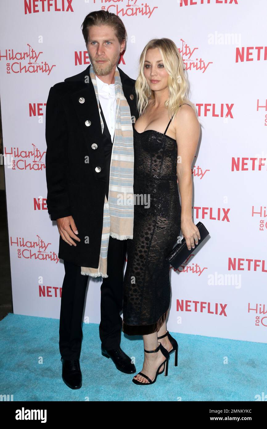 Karl Cook, left, and Kaley Cuoco arrive at the 6th Annual Hilarity For ...
