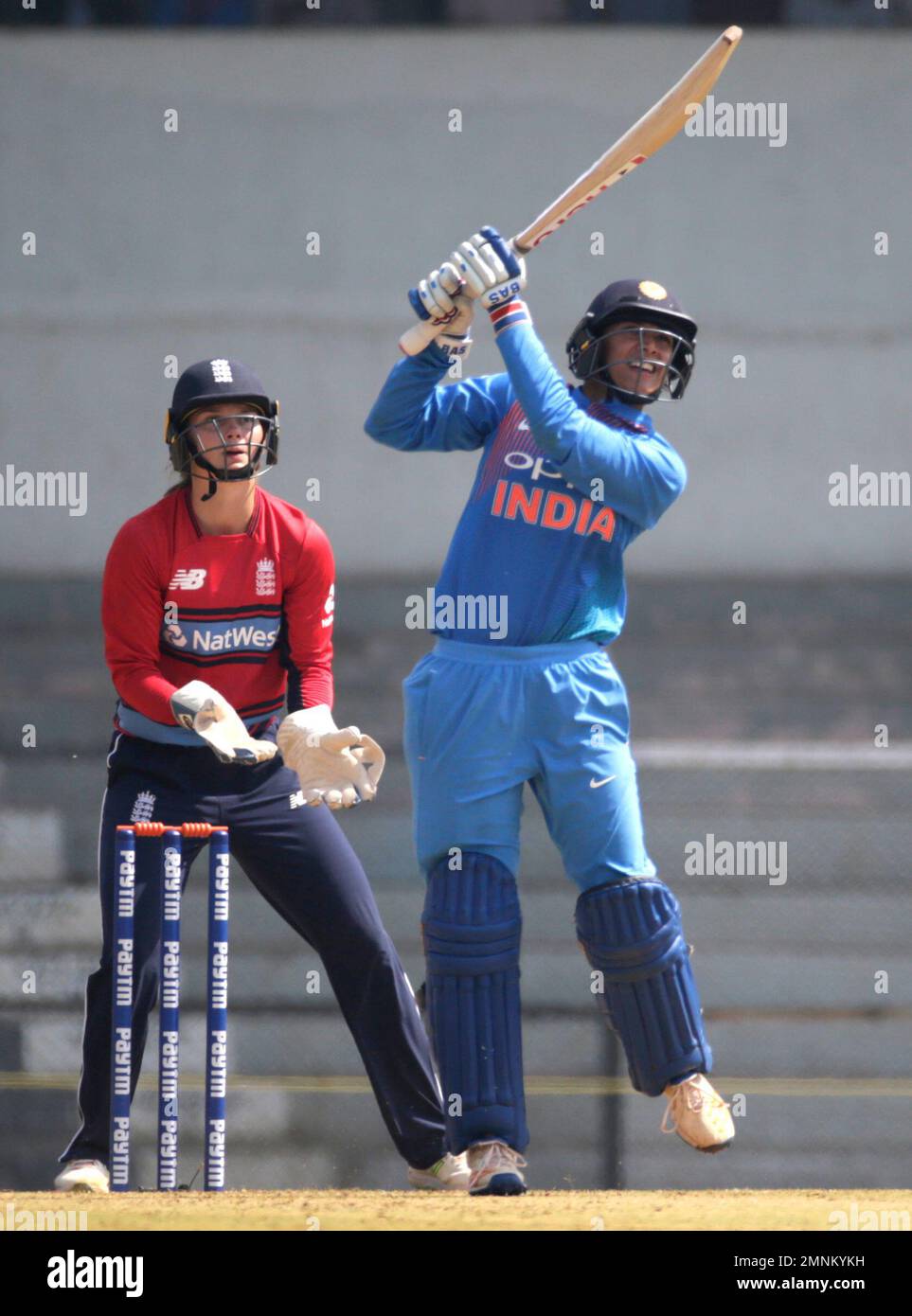 Indian player Smriti Mandhana bats against England's at the Women's T20 ...