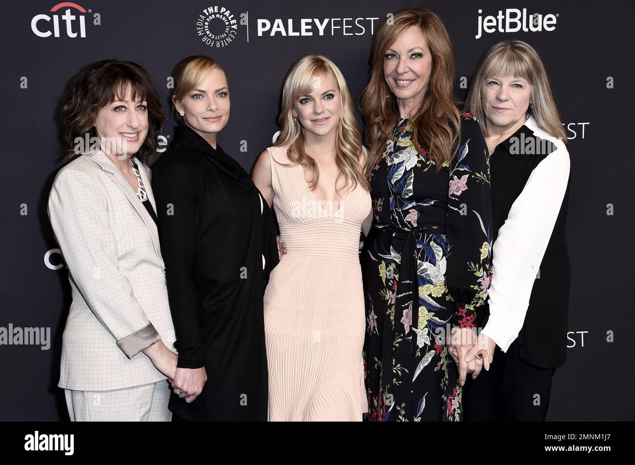 Beth Hall, from left, Jaime Pressly, Anna Faris, Allison Janney and ...