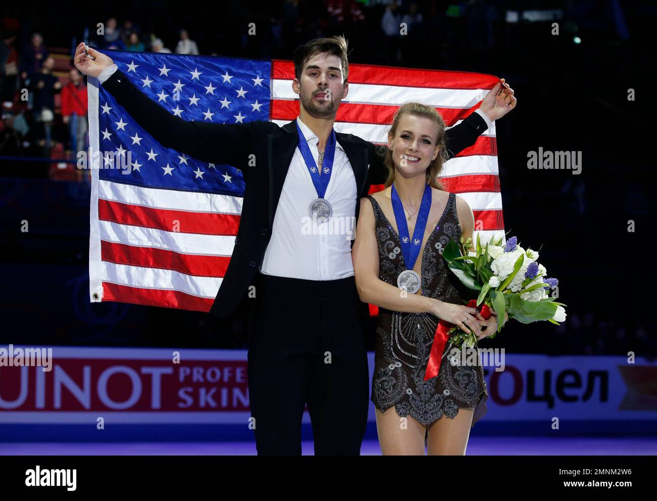 Silver medals Madison Hubbell and Zachary Donohue of United States ...