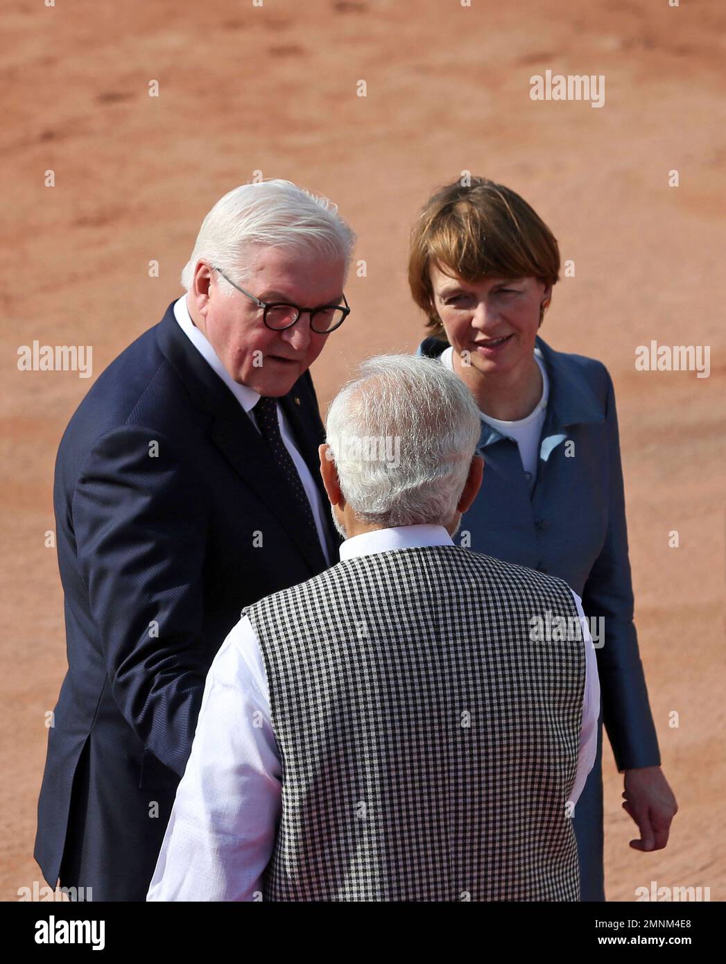 German President Frank Walter Steinmeier shakes hand with Indian Prime ...