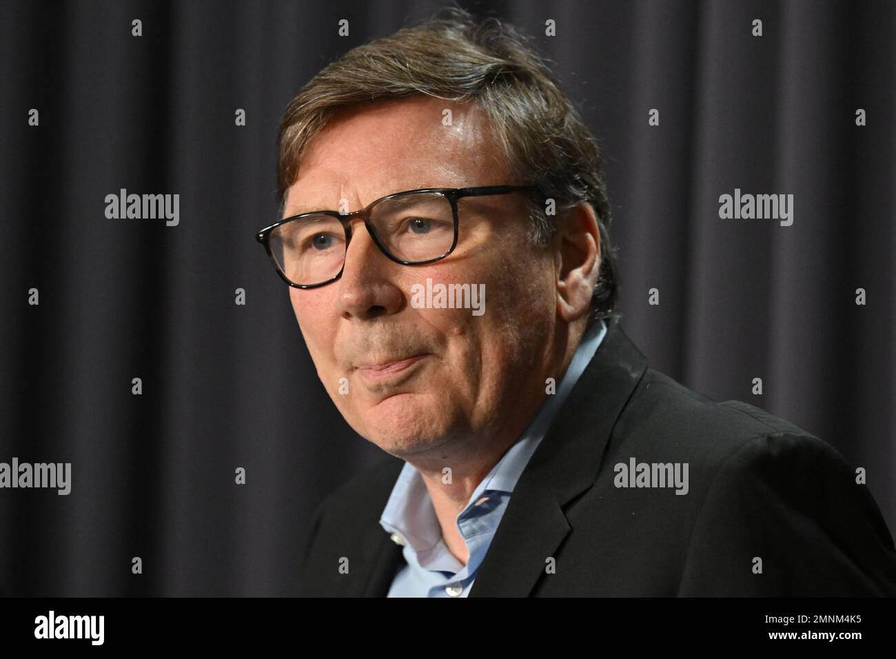 Report author David Thodey at a press conference at Parliament House in ...