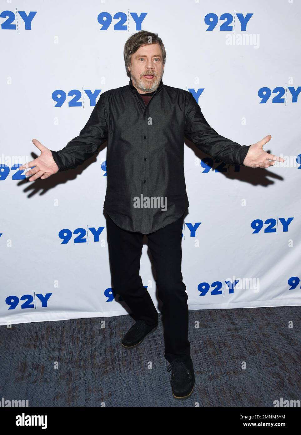 Actor Mark Hamill poses backstage before his talk with Frank Oz at 92Y ...