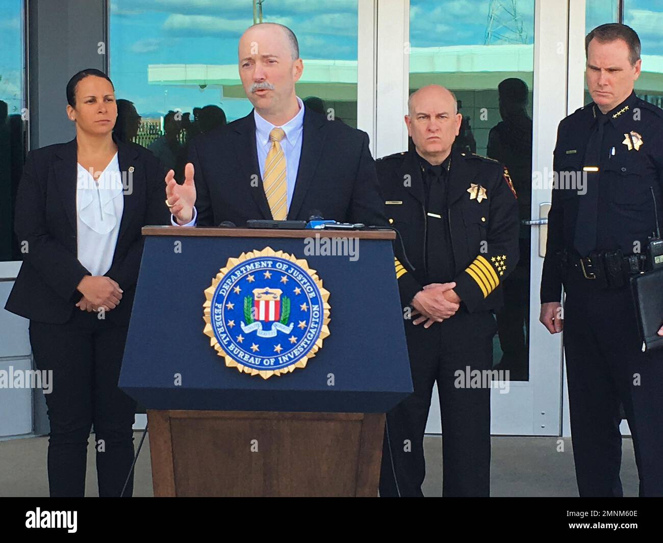 Sean Ragan, FBI special agent in charge, briefs reporters about a crash ...
