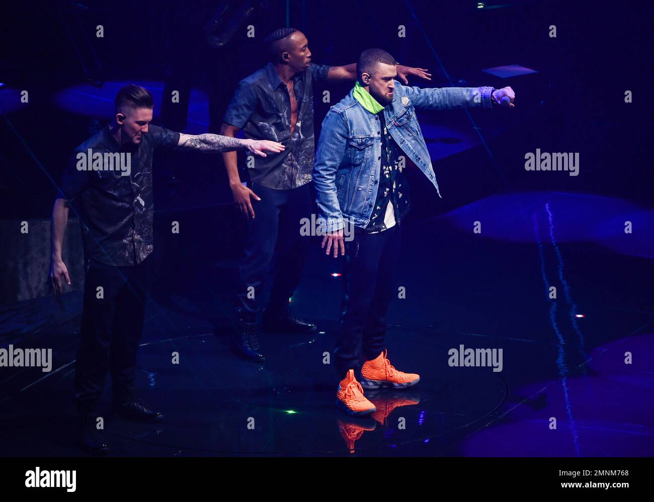 Singer Justin Timberlake performs at Madison Square Garden during the ...