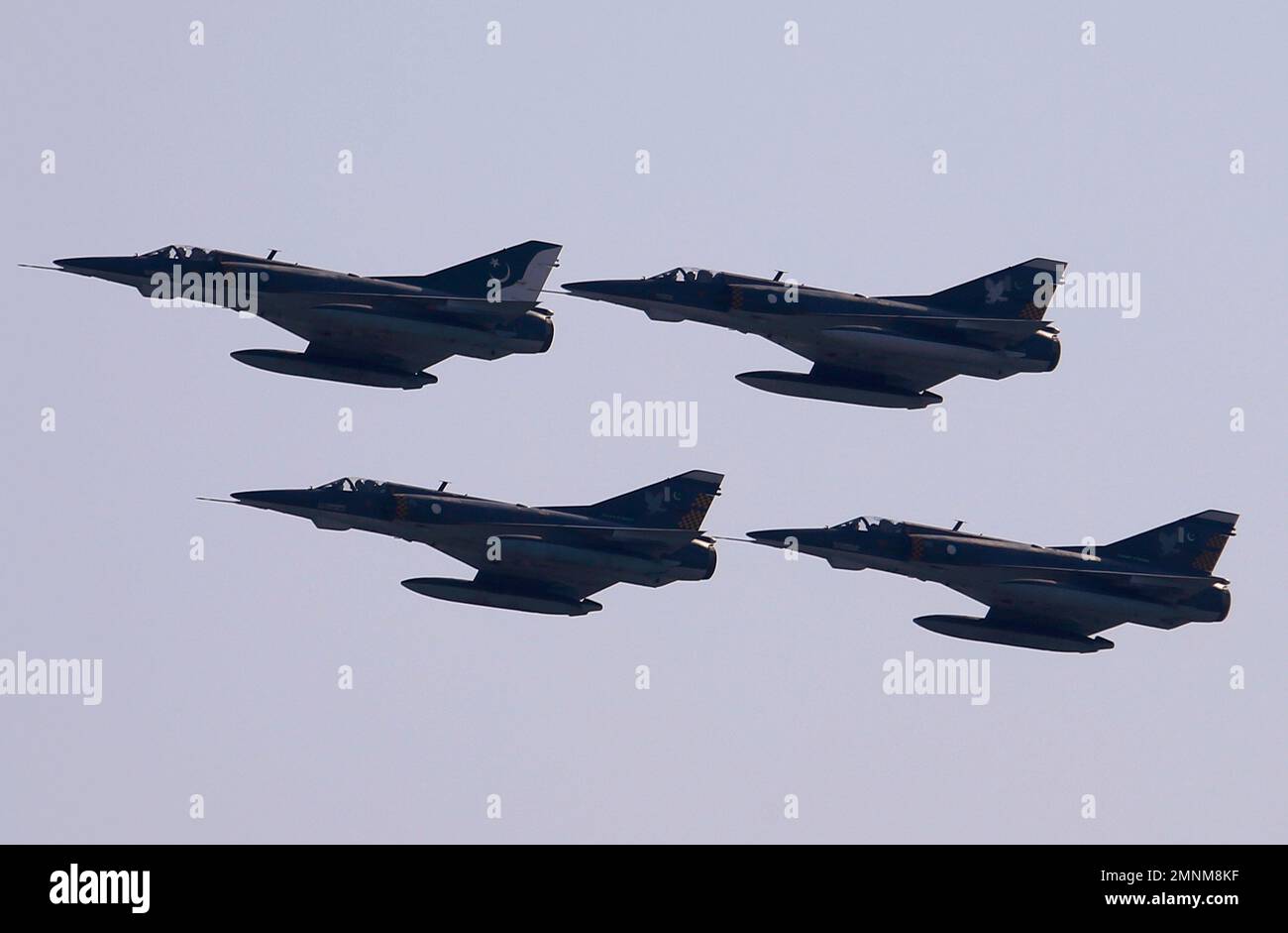 Pakistan fighter jets fly in formation during a military parade in ...