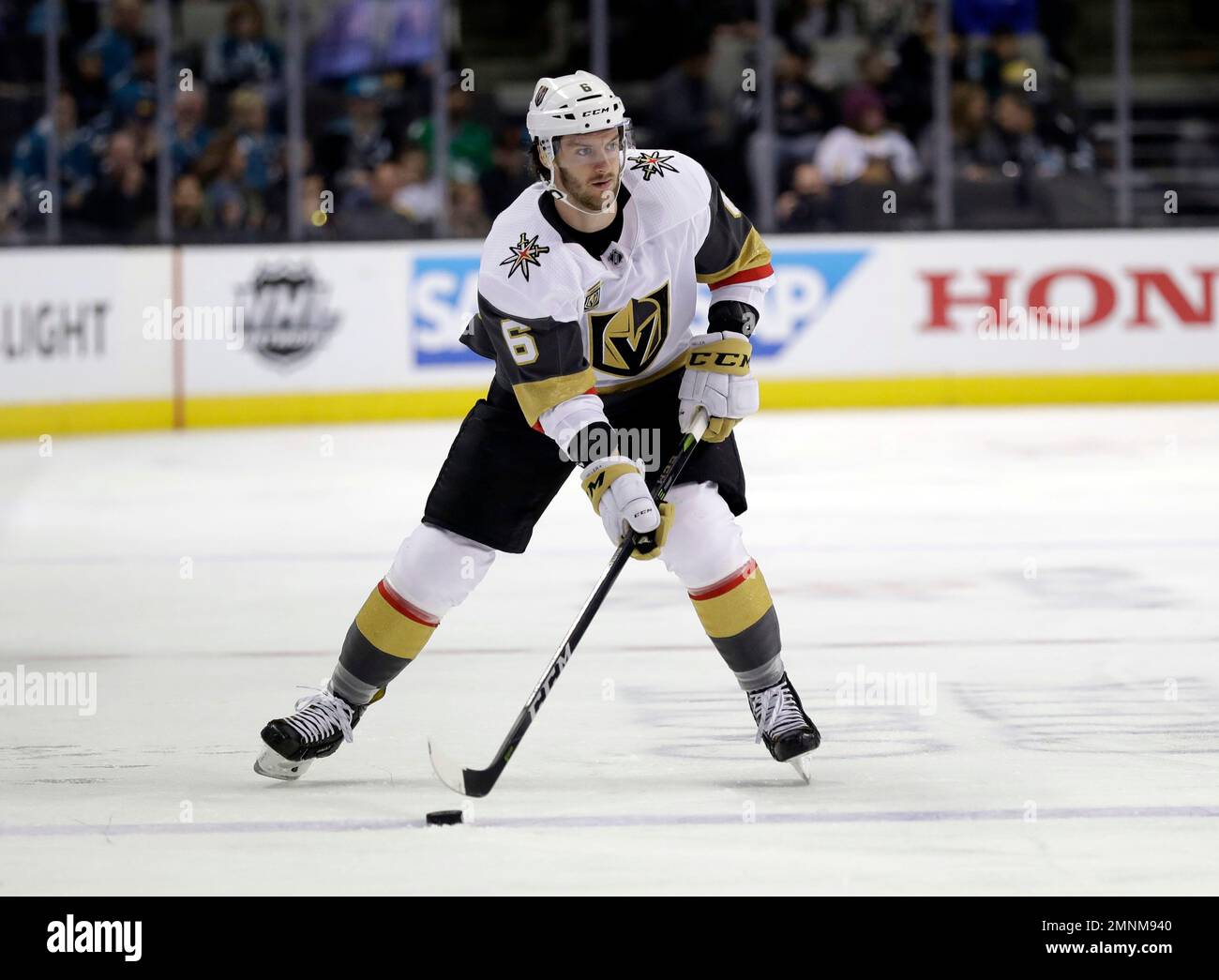 Vegas Golden Knights' Colin Miller (6) during the first period of an ...