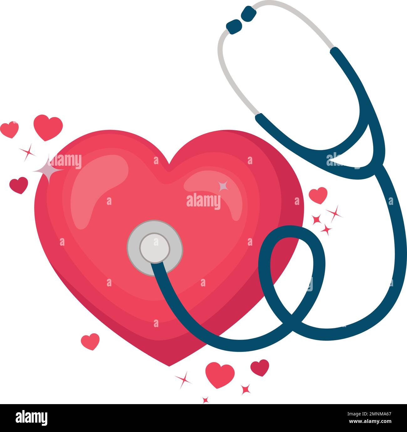heart with stethoscope Stock Vector Image & Art - Alamy