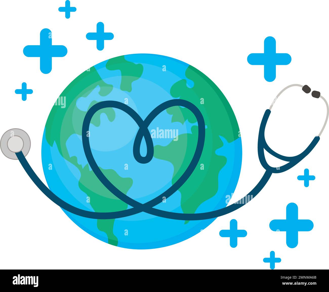 world with stethoscope Stock Vector Image & Art - Alamy