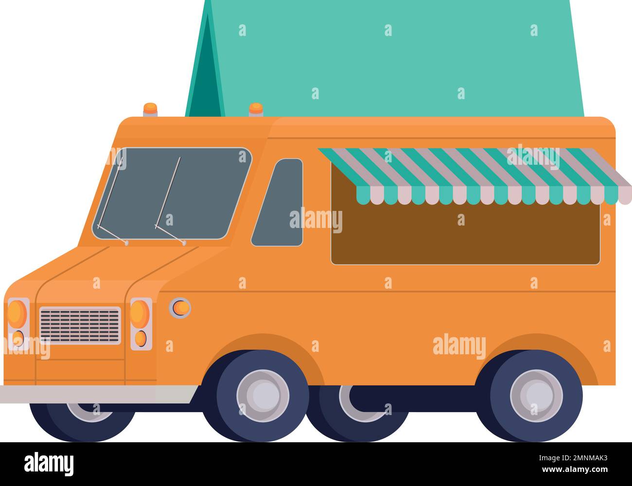 orange food truck Stock Vector Image & Art - Alamy