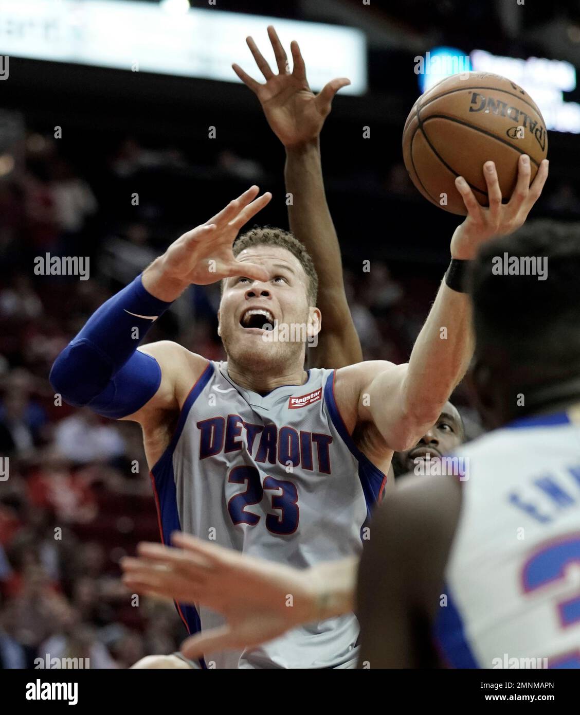 Detroit Pistons' Blake Griffin (23) goes up for a shot against the ...