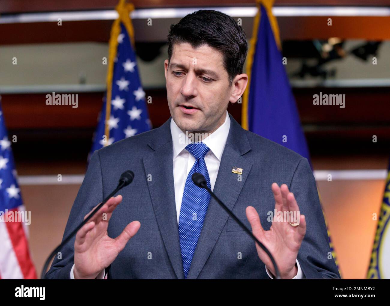 Speaker of the House Paul Ryan, R-Wis., speaks during a news conference ...