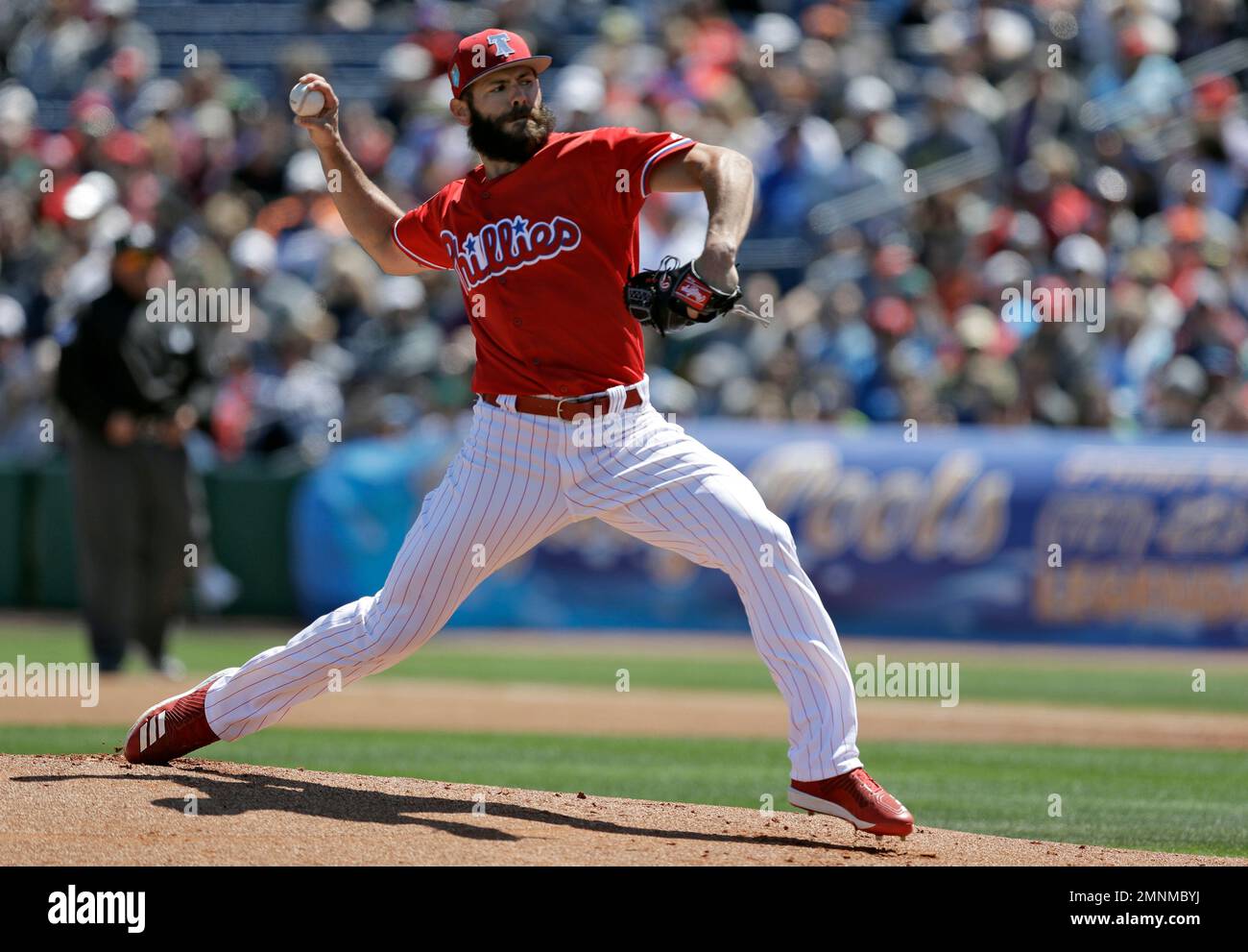 Philadelphia Phillies' Jake Arrieta pitches to the Detroit Tigers ...