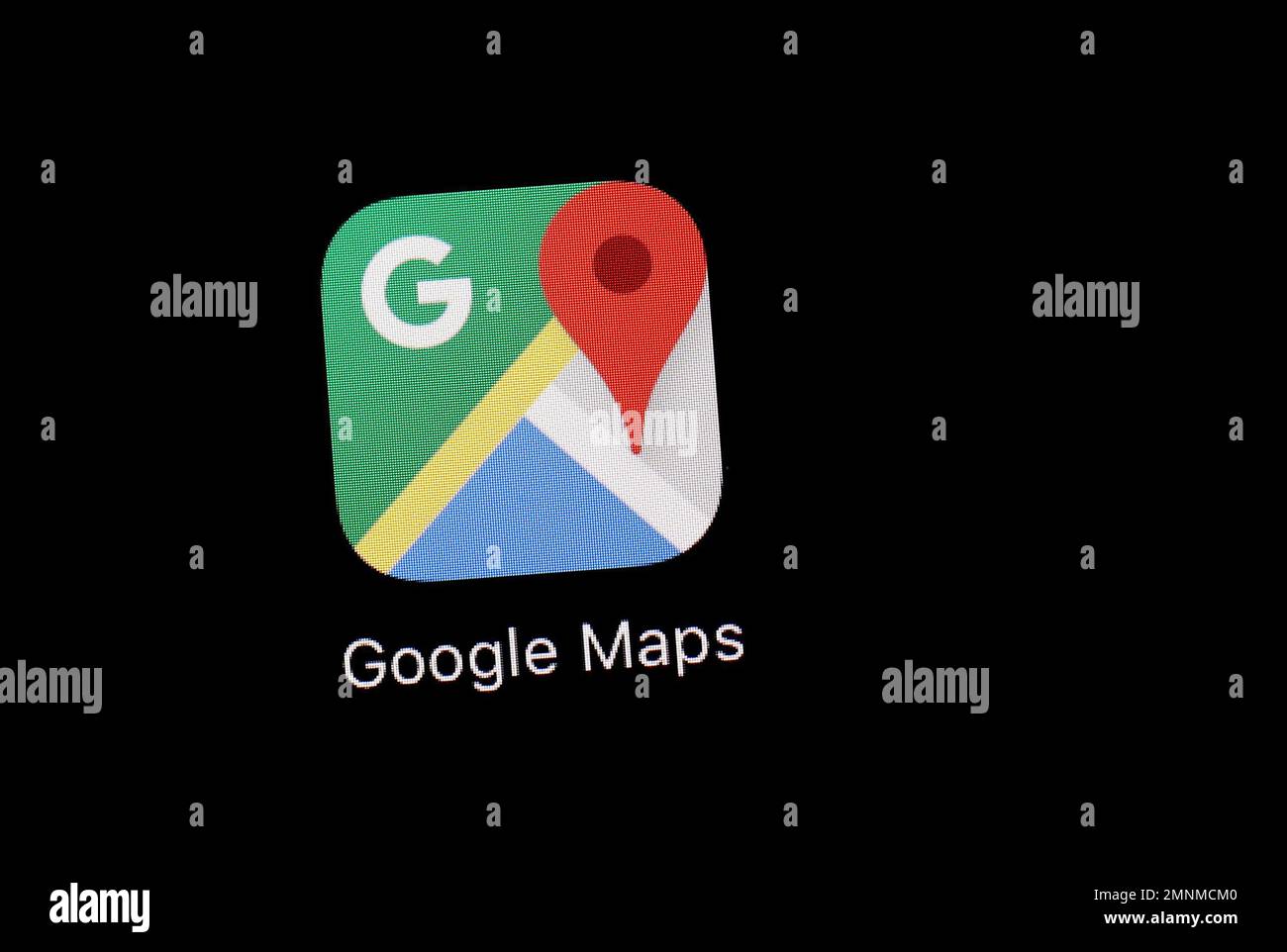 This March 20, 2018 photo shows the Google Maps app on an iPad in ...