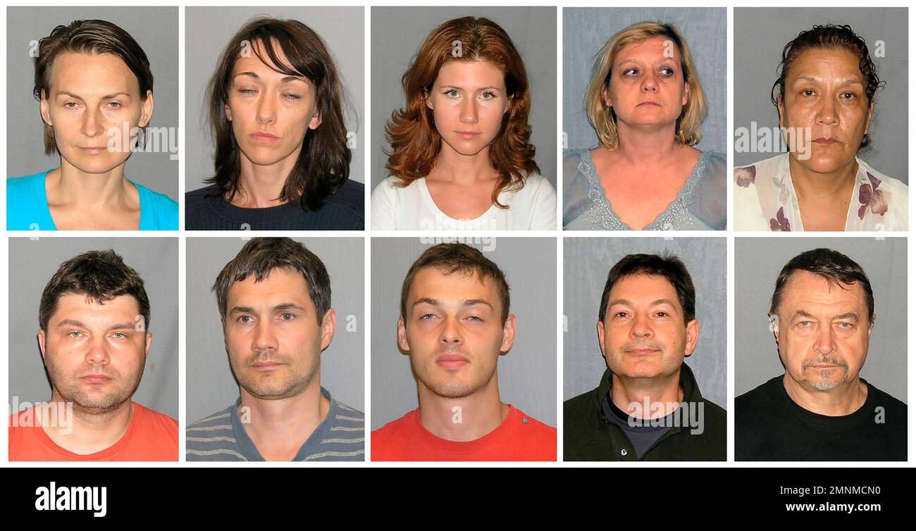 This combo of ten undated booking photos provided by U.S. Marshals on ...