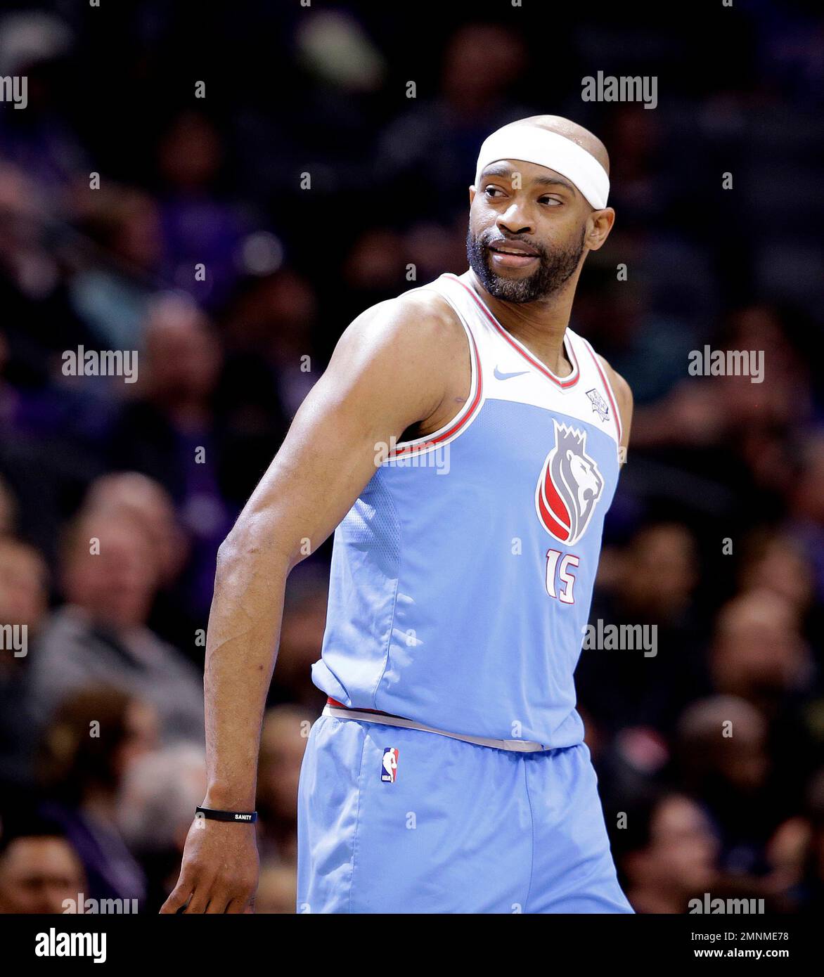 Sacramento Kings forward Vince Carter during the second half of an NBA ...