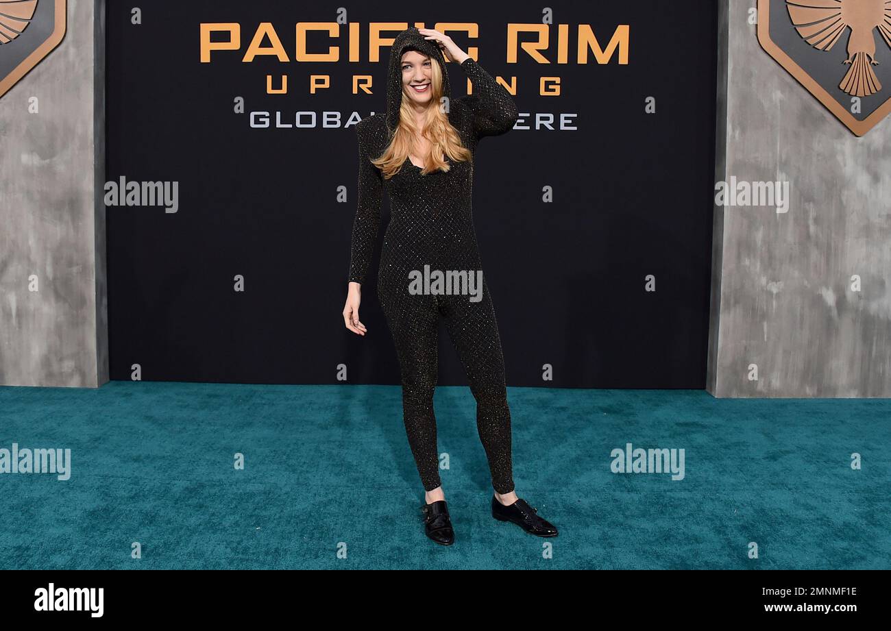 Writer Emily Carmichael arrives at the global premiere of "Pacific Rim ...