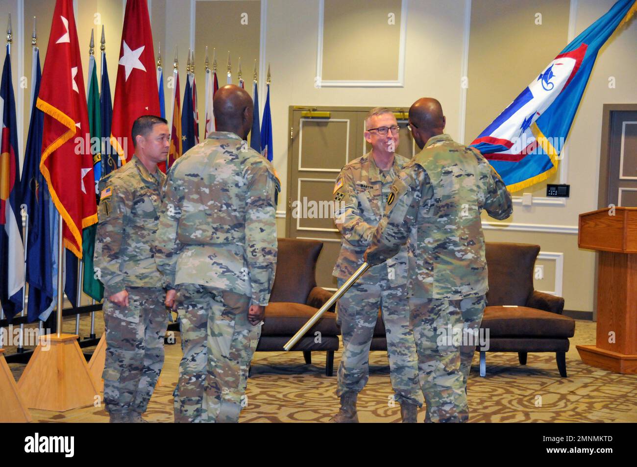 Lt. Gen. Theodore Martin (second from right) relinquishes command of ...