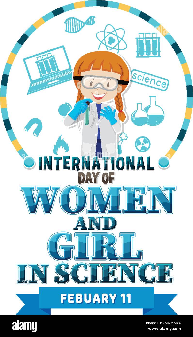 International Day of Women and Girls in Science illustration Stock ...