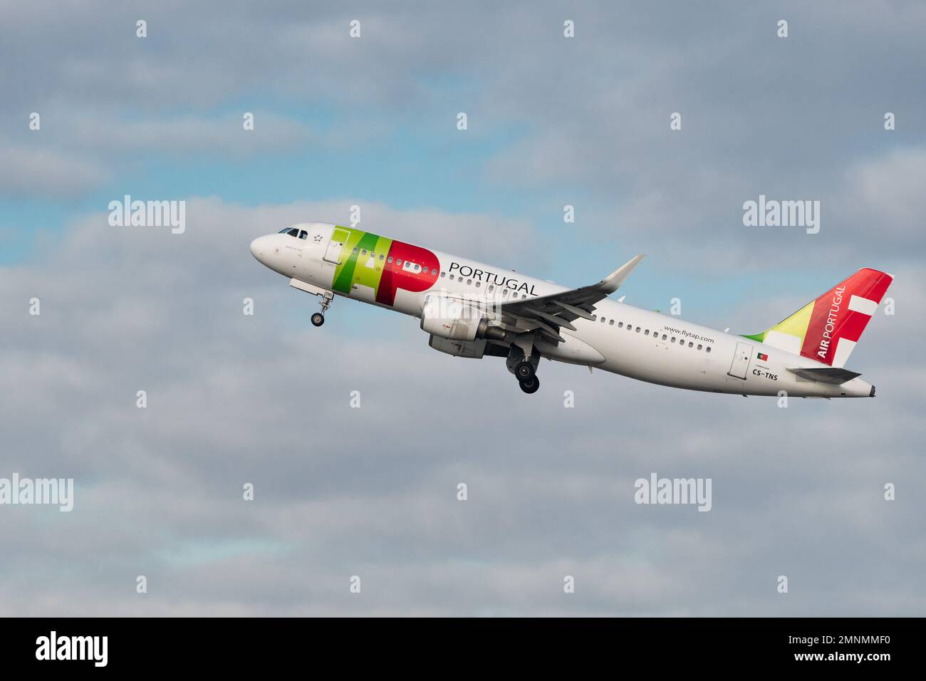 Zurich, Switzerland, January 19, 2023 TAP Air Portugal Airbus A320-214 ...