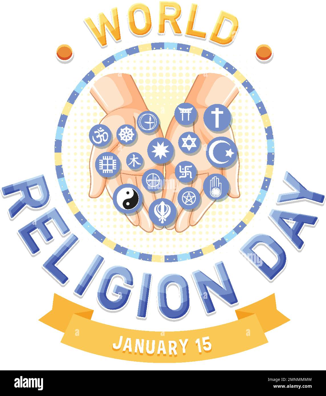 World Religion Day Banner Design illustration Stock Vector Image & Art ...