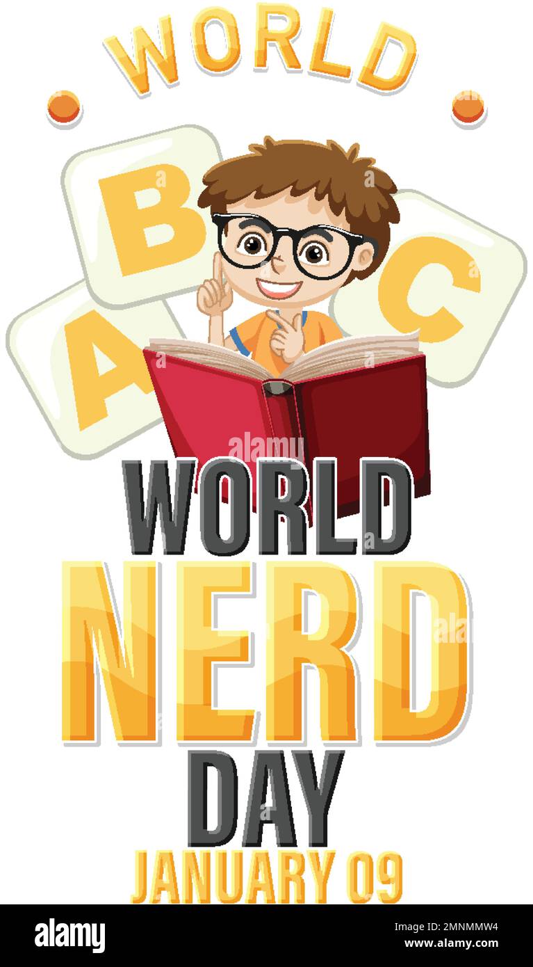 World nerd day banner design illustration Stock Vector Image & Art - Alamy