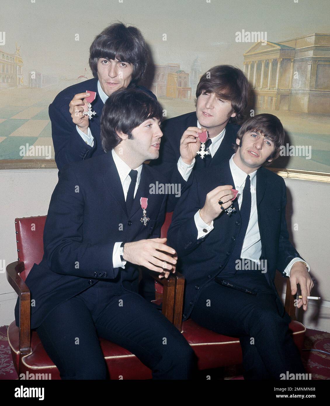 FILE - In this Oct. 26, 1965 file photo The Beatles, from left: George ...